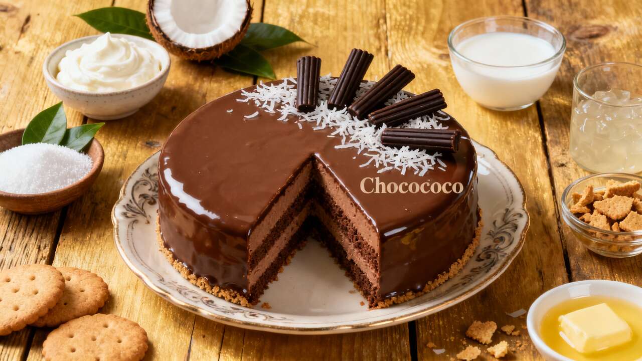 Recette gourmande d'entremets chocolat coco