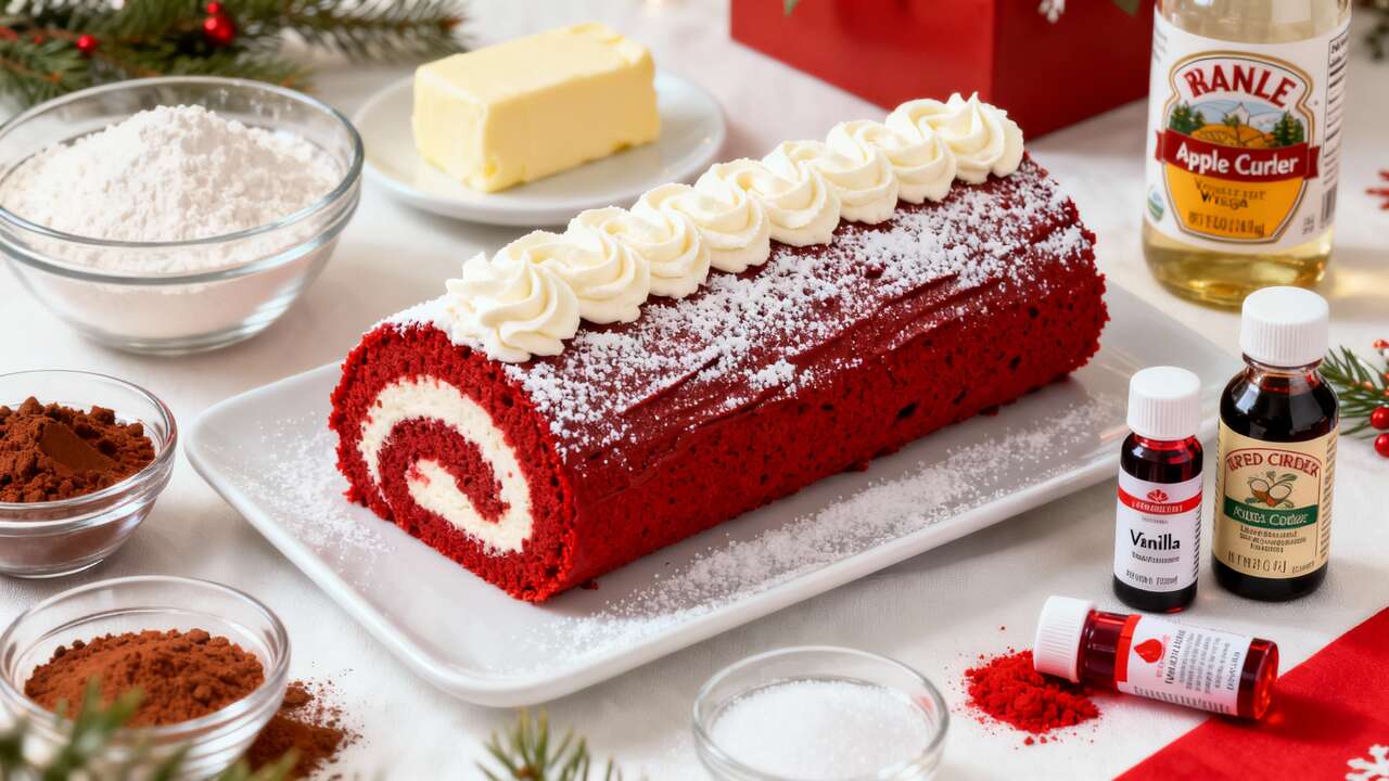 Recette irrésistible de bûche red velvet